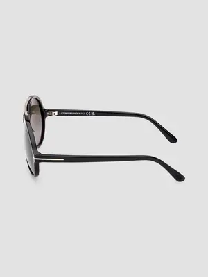 TOM FORD Aalton 59mm Round Sunglasses