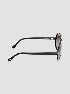 TOM FORD Aalton 59mm Round Sunglasses