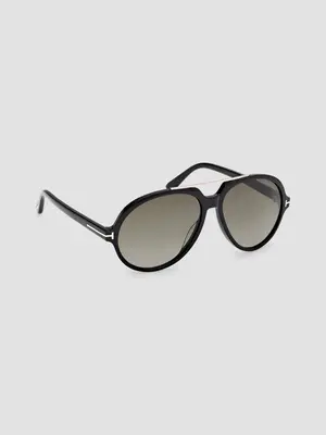 TOM FORD Aalton 59mm Round Sunglasses
