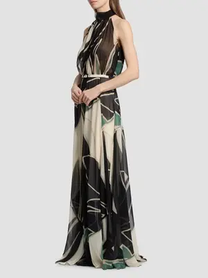 Chiara Boni La Petite Robe Kanji Abstract Print Maxi Dress