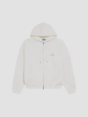 Balenciaga Bodies Zip-up Hoodie - White