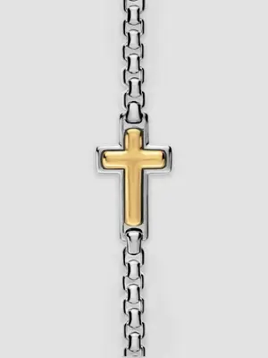 David Yurman Cross Station Bracelet In Sterling