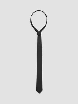 Balenciaga Wool Solid Tie - Black