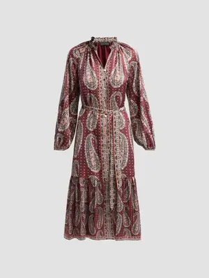 Elie Tahari September The Sienna Printed Dress - Folklore Print