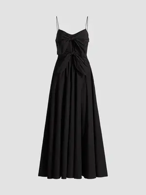 Derek Lam 10 Crosby Unity Poplin Double Tie-front Maxi Dress