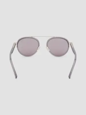 Zegna 51mm Round Metal Sunglasses