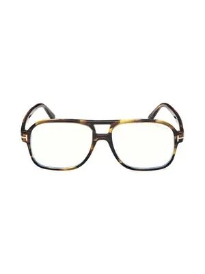 TOM FORD 58mm Blue Block Aviator Eyeglasses