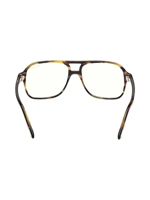 TOM FORD 58mm Blue Block Aviator Eyeglasses