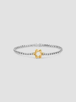David Yurman Star Of David Station Bracelet In Sterling - Silver