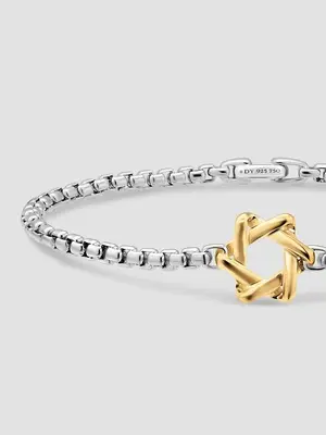 David Yurman Star Of David Station Bracelet In Sterling