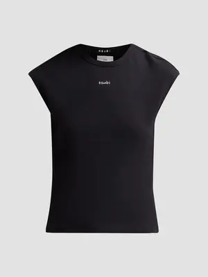 Ksubi Higher Than Heaven Rivet Staple Logo Cap-sleeve T-shirt - Black