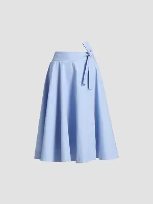 Derek Lam 10 Crosby Sage Cotton-twill Wrap Skirt - Light Blue