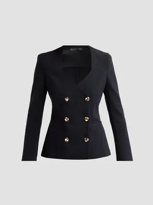 Chiara Boni La Petite Robe Hester Double-breasted Blazer - Black