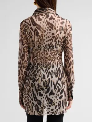 Ksubi Higher Than Heaven Devin Leopard-print Shirtdress