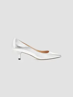 STUART WEITZMAN Power 50mm Leather Pumps - Silver