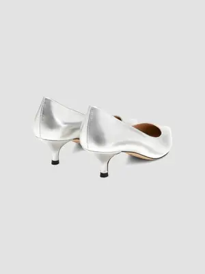 STUART WEITZMAN Power 50mm Leather Pumps - Silver