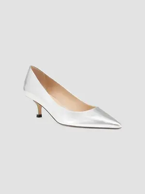 STUART WEITZMAN Power 50mm Leather Pumps - Silver