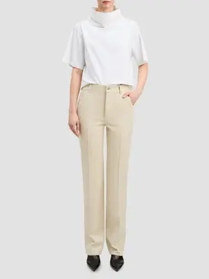 Derek Lam 10 Crosby Washed Cotton Twill Straight-leg Jeans