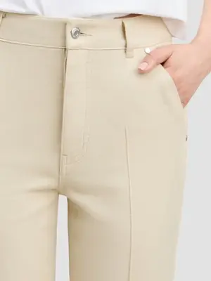 Derek Lam 10 Crosby Washed Cotton Twill Straight-leg Jeans