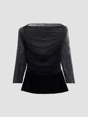 Chiara Boni La Petite Robe Mausi Velvet Illusion Top