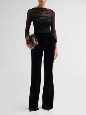 Chiara Boni La Petite Robe Mausi Velvet Illusion Top