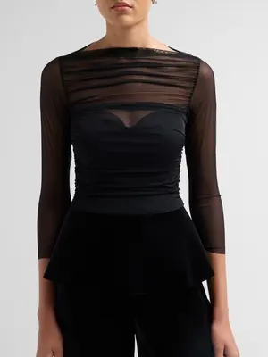 Chiara Boni La Petite Robe Mausi Velvet Illusion Top