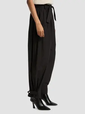 Derek Lam 10 Crosby Connor Cotton-poplin Tapered Self-belt Pants