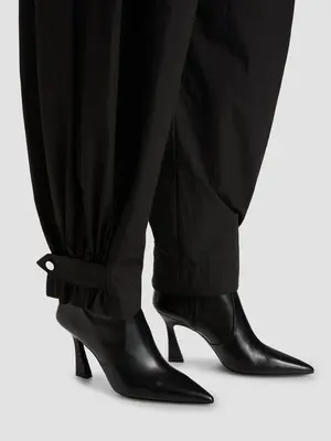 Derek Lam 10 Crosby Connor Cotton-poplin Tapered Self-belt Pants