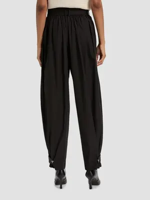 Derek Lam 10 Crosby Connor Cotton-poplin Tapered Self-belt Pants