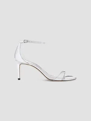 STUART WEITZMAN Nudist Ii 75mm Leather Sandals - Silver