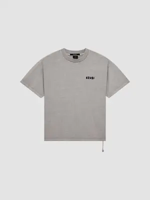Ksubi Ekcess Logo Cotton Crewneck T-shirt - Charcoal