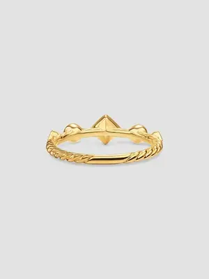 David Yurman Cable Band Ring In 18k Yellow Gold