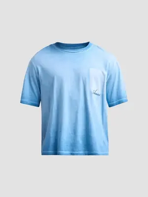 Amiri Faded Pocket Crop T-shirt - Sapphire