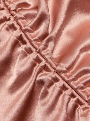Galvan Yasmine Satin Side-ruched Midi-dress