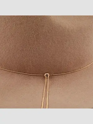 Eugenia Kim Sandy Felt Chain Fedora - Camel