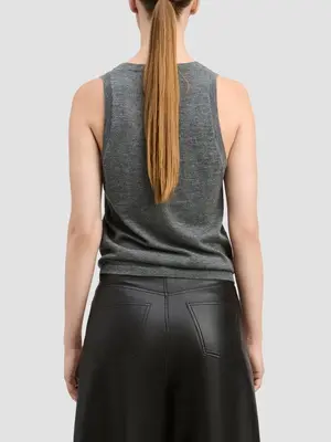 Derek Lam 10 Crosby Grayson Mercerized Wool-cashmere Knit Tank