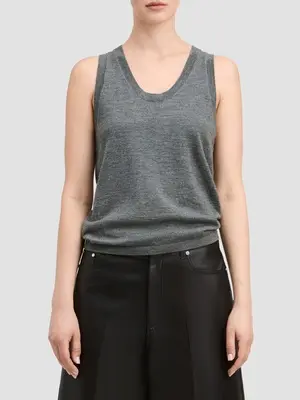 Derek Lam 10 Crosby Grayson Mercerized Wool-cashmere Knit Tank