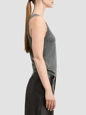 Derek Lam 10 Crosby Grayson Mercerized Wool-cashmere Knit Tank