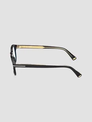 TOM FORD 47mm Blue Block Round Eyeglasses