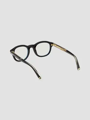 TOM FORD 47mm Blue Block Round Eyeglasses