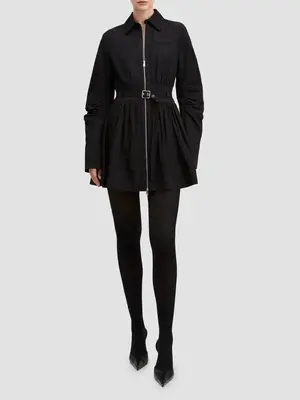 Derek Lam 10 Crosby Ethan Crinkle Cotton-nylon Mini Dress