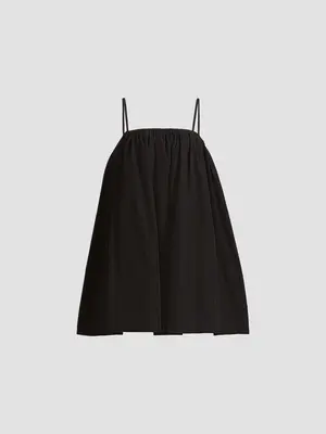 Derek Lam 10 Crosby Dominic Cotton Poplin Trapeze Minidress - Black