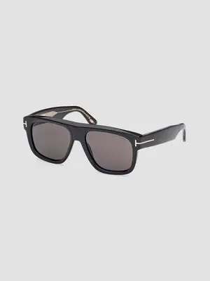TOM FORD Icon 56mm Pilot Sunglasses - Black