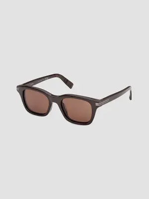 Zegna 54mm Square Sunglasses - Brown