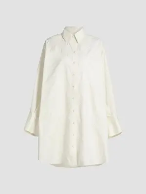 Derek Lam 10 Crosby Piper Embroidered Shirtdress - Bone