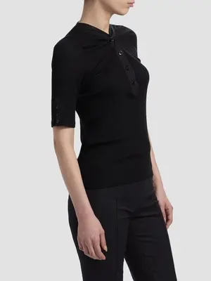 Derek Lam 10 Crosby Adrian V-neck Ribbed T-shirt