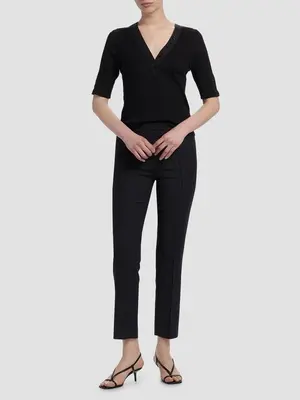 Derek Lam 10 Crosby Adrian V-neck Ribbed T-shirt