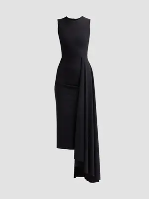 Chiara Boni La Petite Robe Elham Asymmetric Sash Midi Dress