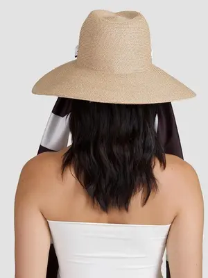 Eugenia Kim Cassidy Scarf-detail Packable Wide-brim Fedora