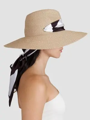 Eugenia Kim Cassidy Scarf-detail Packable Wide-brim Fedora